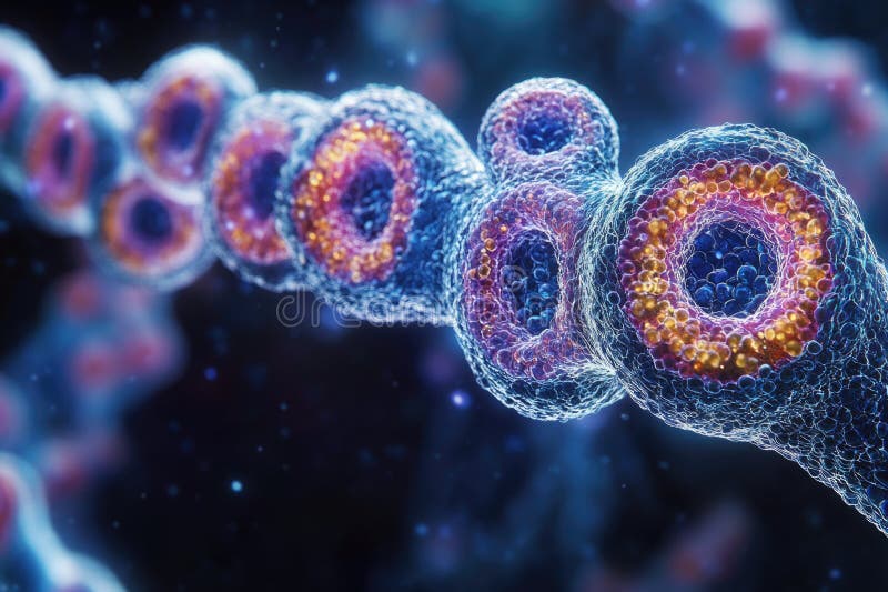 A Microscopic View of Multiple Cells Stock Image - Image of biology ...