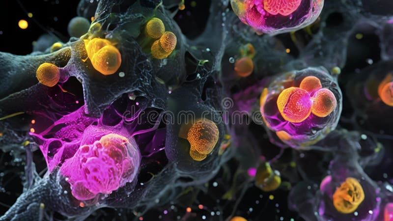 Microscopic View of Multiple Cells with Insulin Receptors on Their ...