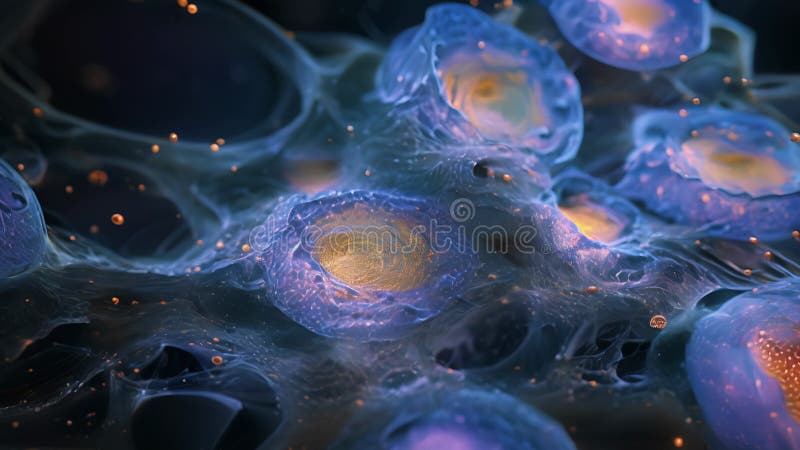 Microscopic View of Multiple Cells with Insulin Receptors on Their ...
