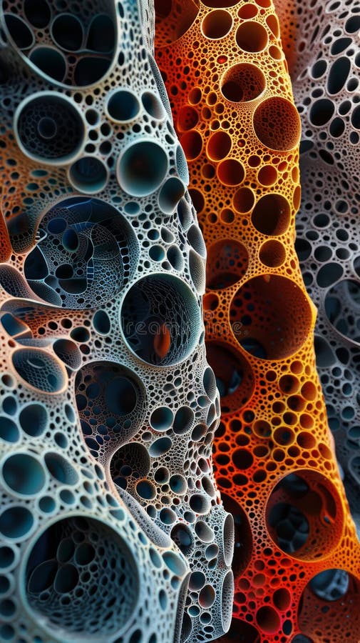 A Microscopic View of Nanoscale Materials Showcasing Their Intricate ...