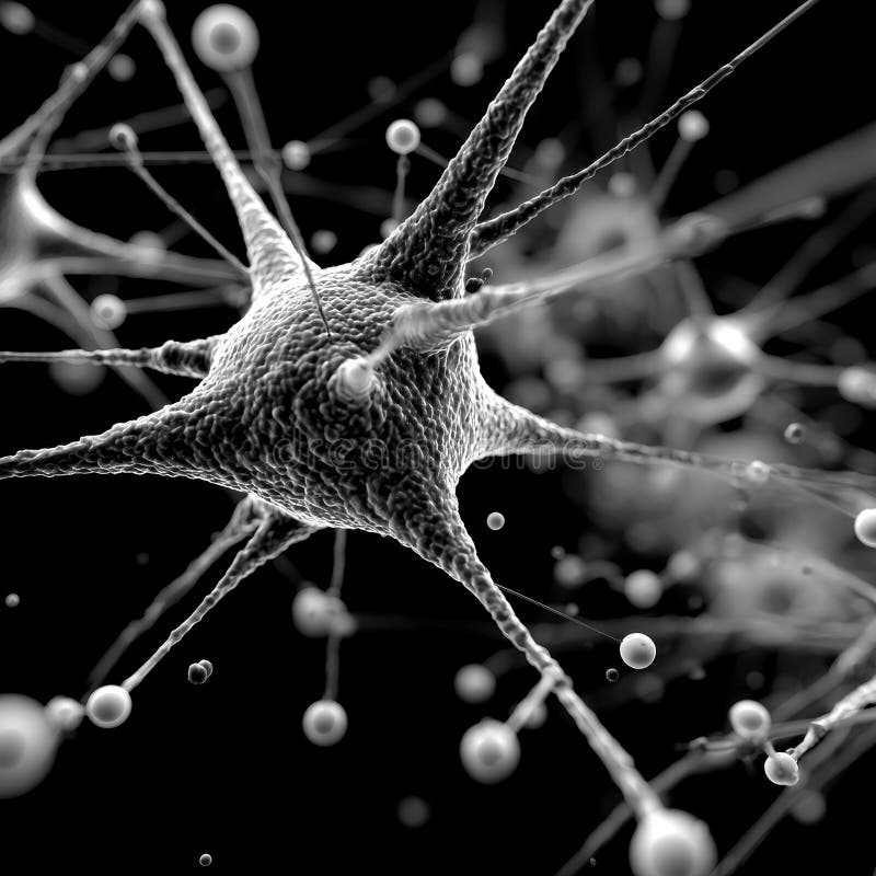 Microscopic View of a Neuron Cell within a Network or Community ...
