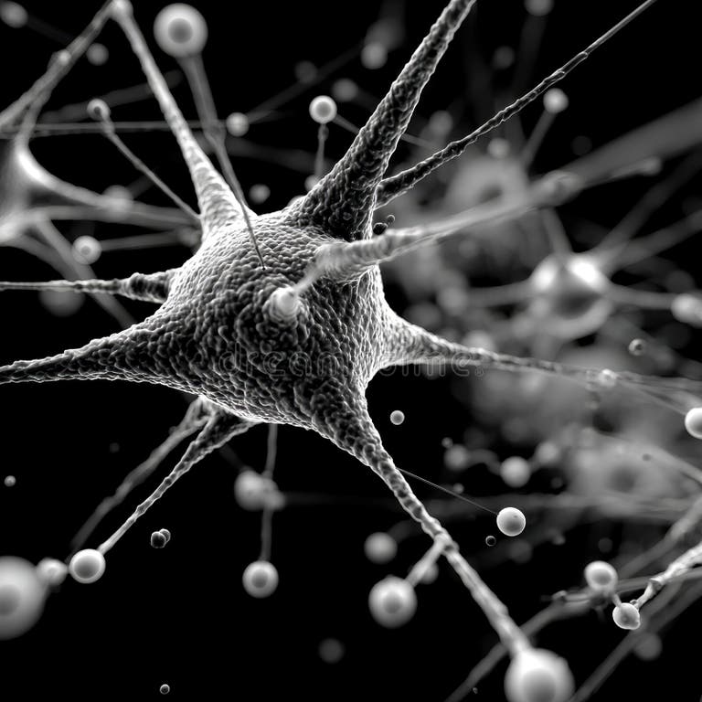 Microscopic View of a Neuron Cell within a Network or Community ...