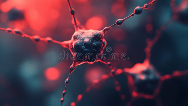 A Microscopic View of a Neuron Cell Structure Stock Illustration ...