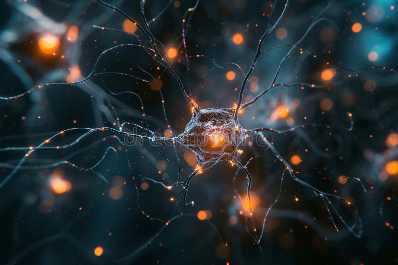 Microscopic View of a Neuron Stock Illustration - Illustration of nerve ... Microscopic View of a Neuron Stock Illustration - Illustration of nerve ...