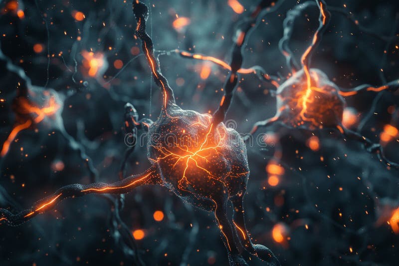 Microscopic View of a Neuron Stock Illustration - Illustration of ... Microscopic View of a Neuron Stock Illustration - Illustration of ...