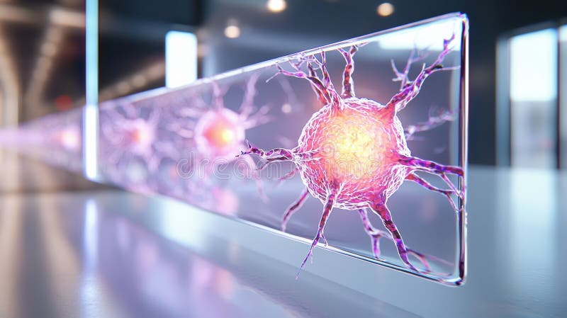 Microscopic View of a Neuron Stock Illustration - Illustration of ... Microscopic View of a Neuron Stock Illustration - Illustration of ...