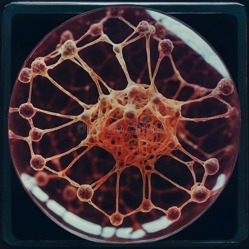 Microscopic View of Neuron Network in Vivid Orange and Red Stock Image ... Microscopic View of Neuron Network in Vivid Orange and Red Stock Image ...