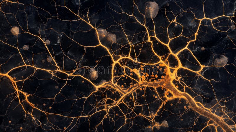 Microscopic View of a Neuron, Revealing the Complex Network of ...