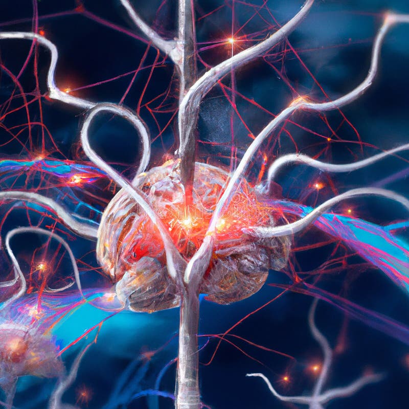 Microscopic View of Neurons. Brain Connections. Synapses Stock ...