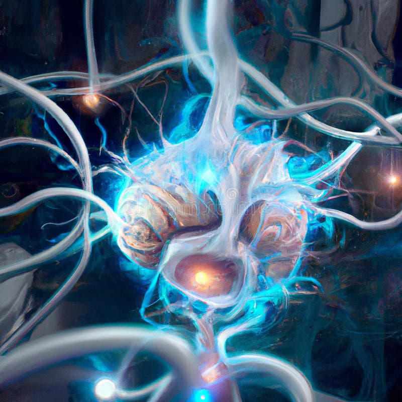 Microscopic View of Neurons. Brain Connections. Synapses Stock ...