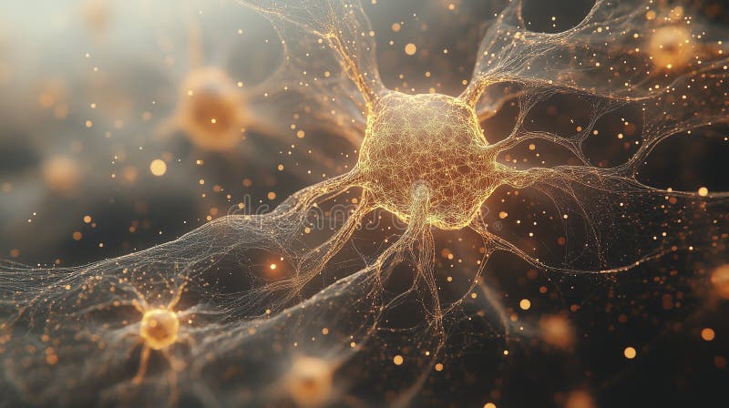 Microscopic View of Neurons. Brain Connections. Synapses. Communication ...