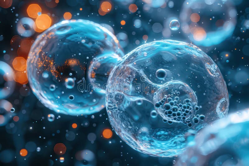 Microscopic View of Oxygen Cell Structure in Cosmetic Laboratory ...