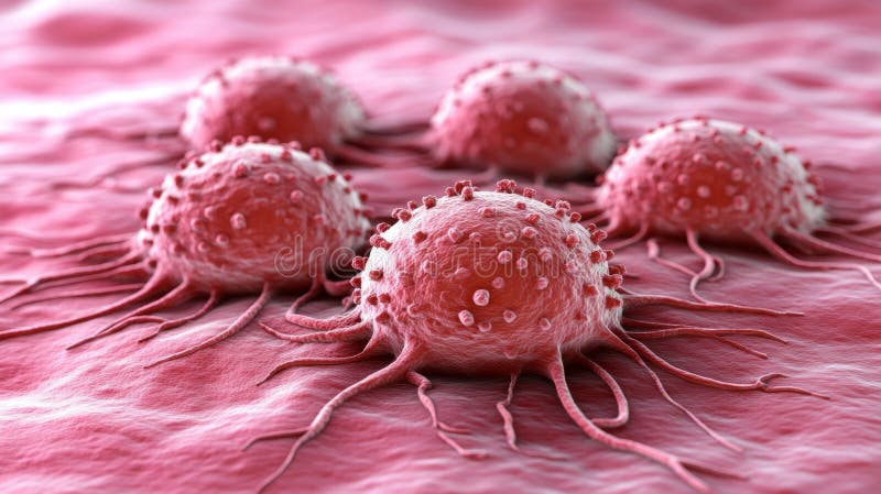 Microscopic View of Pathogens on a Pink Surface, Exploring Bacterial ...