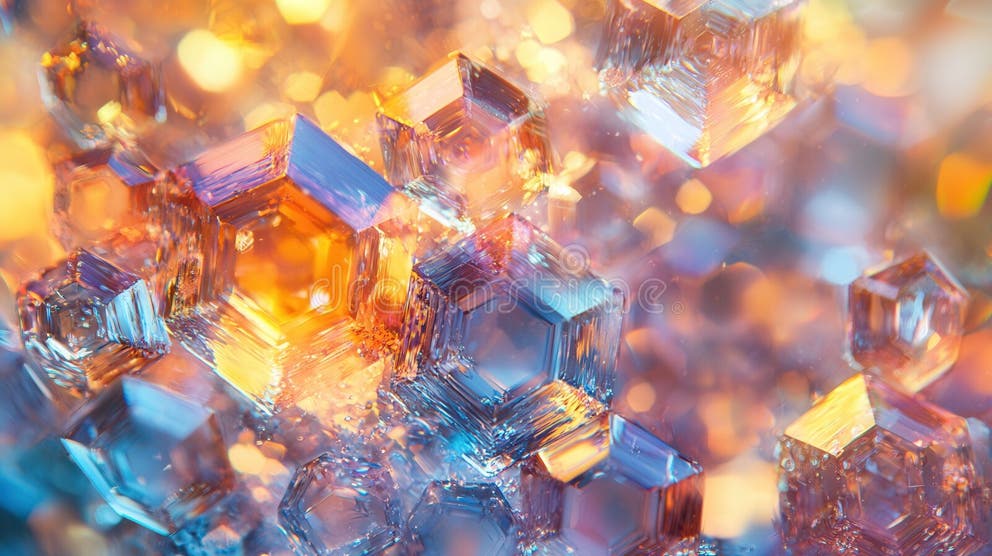 Microscopic View of Patterns, Structures, Forming Colorful Geometric ...