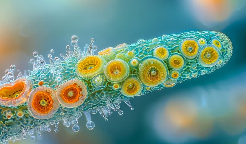 Microscopic View of Plant Cell. a Photorealistic View of the Microbe ...