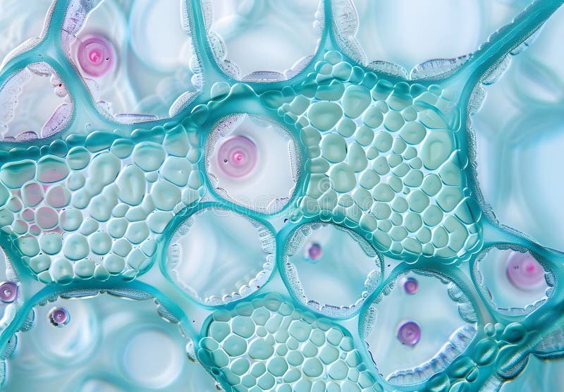 Microscopic View of Plant Cells with Detailed Structure Stock ...