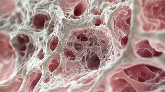 Microscopic View of Porous Bone Structure Stock Illustration ...