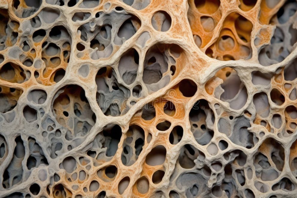 Microscopic View of Porous Bone Structure Stock Illustration ...
