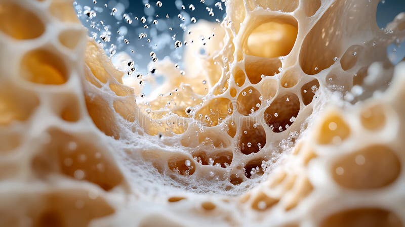 Microscopic View of Porous Structure with Bubbles Stock Illustration ...