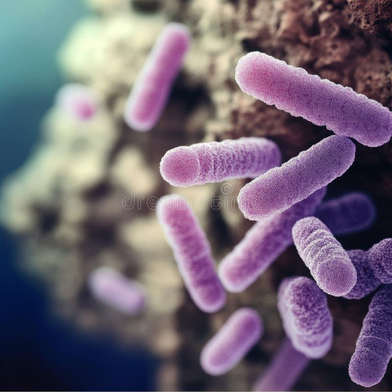 Microscopic View of Probiotic Bacteria, 3D Rendered Illustration for ...