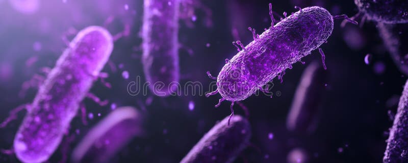 Microscopic View of Purple Bacteria Illuminated Under Dark Field ...