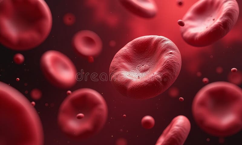 Microscopic View Red Blood Cells Circulatory System Medical Stock ...