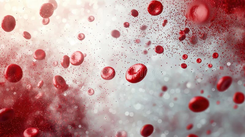 Microscopic View of Red Blood Cells in a Blood Sample Showcasing Their ...
