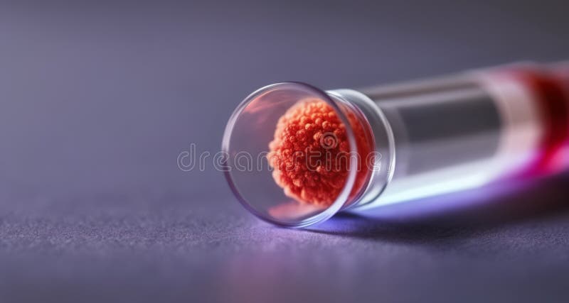 A Microscopic View of a Red Cell Under a Microscope Stock Illustration ...