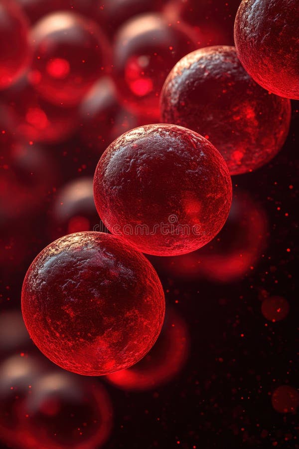 Microscopic View of Red Cells Illustrating a Biological Process in a ...