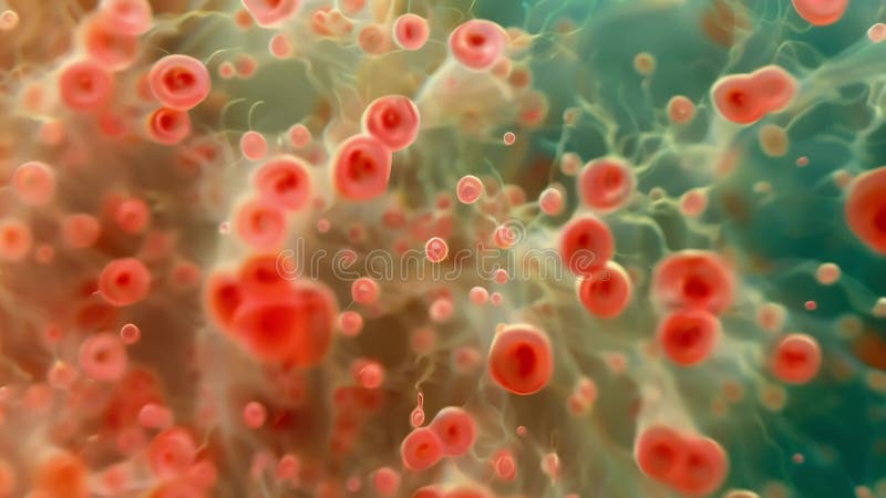 A Microscopic View of a Red Tide with a Multitude of Redcolored ...