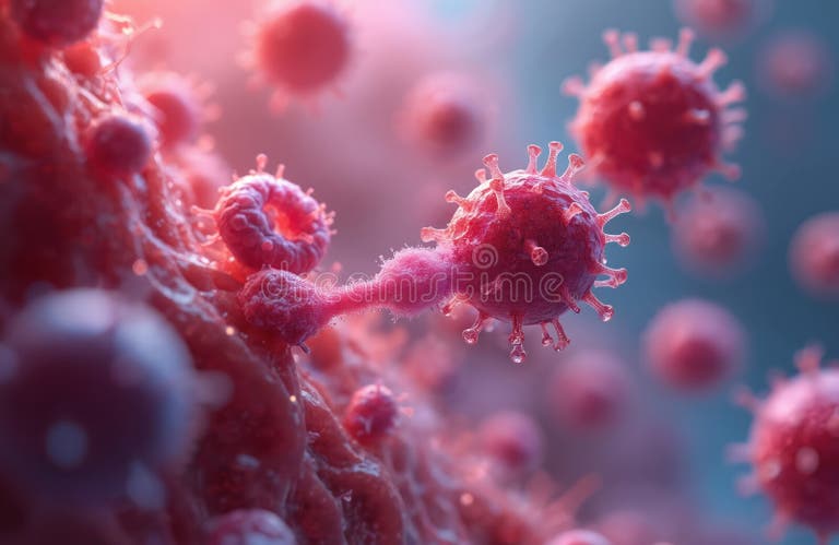 Abstract Red Pathogen Cell Illustration Stock Illustrations – 1,765 ...