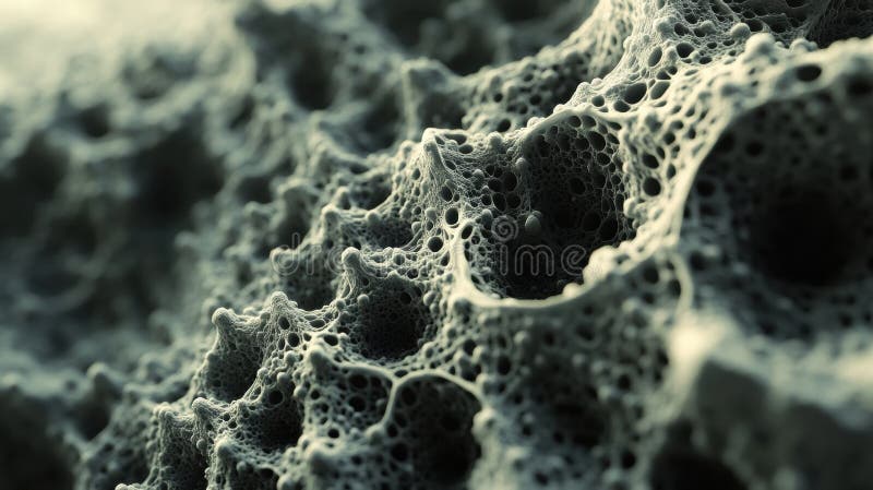 Dense Layer of Microbes Showcasing Intricate Shapes and Structures ...