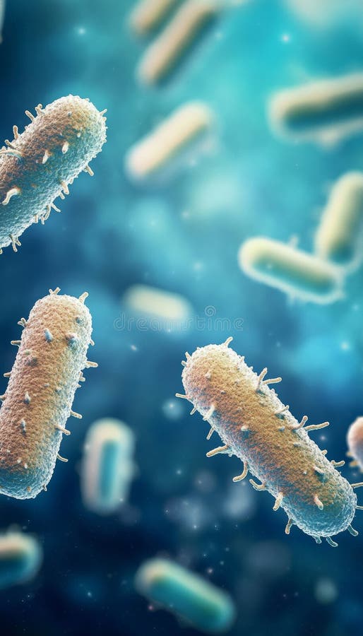 Microscopic View of Rod-Shaped Bacteria, Microorganisms Under ...