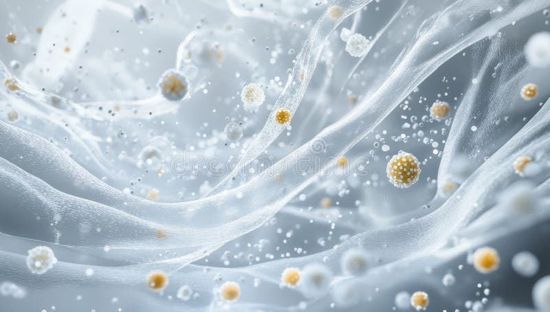 The Microscopic View of Rod-shaped Microbes in Water is Illustrated in ...