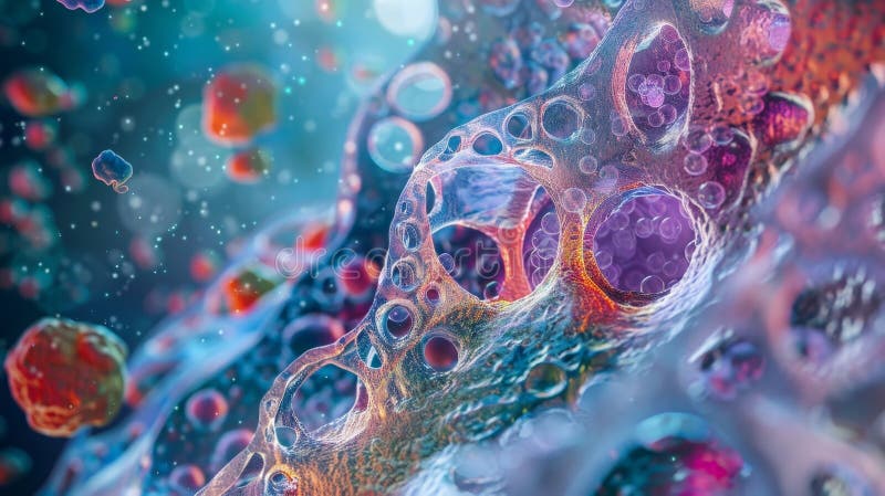 A Microscopic View of a Single Cell Demonstrating the Arrangement of ...