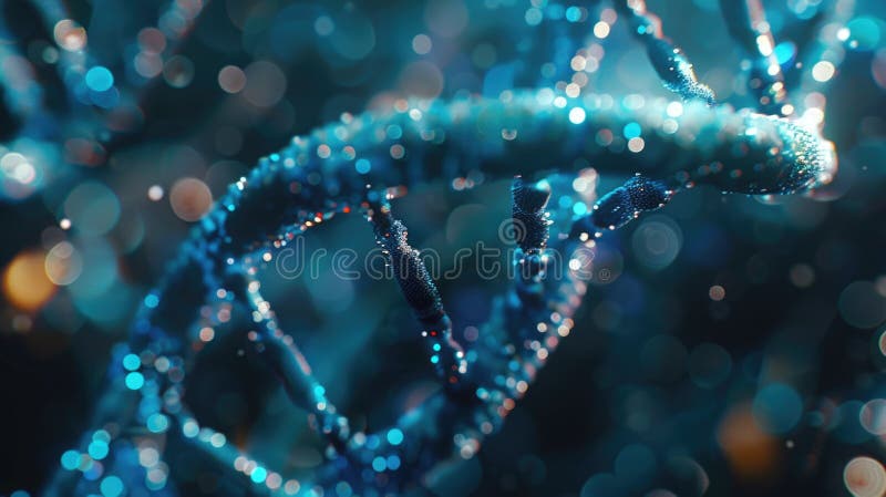 A Microscopic View of a Single DNA Strand Stock Photo - Image of ...