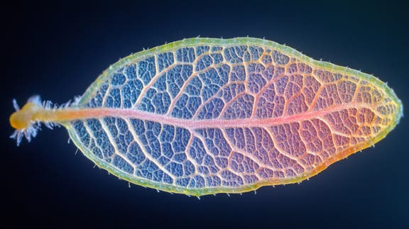 Microscopic View of a Single Plants Leaf Veins Stock Illustration ...