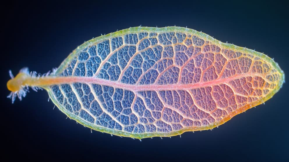 Microscopic View of a Single Plants Leaf Veins Stock Illustration ...