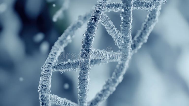 A Microscopic View of a Single Strand of DNA Molecule Stock ...