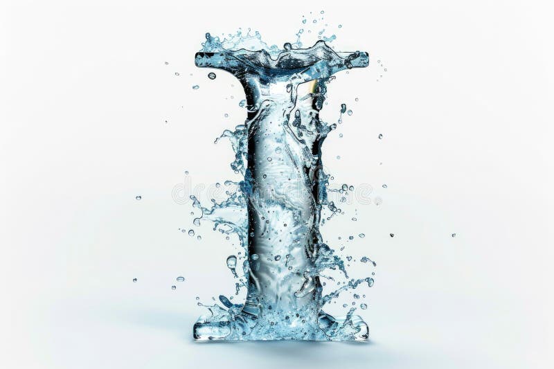 A Microscopic View of a Single Water Splash Droplet Stock Illustration ...