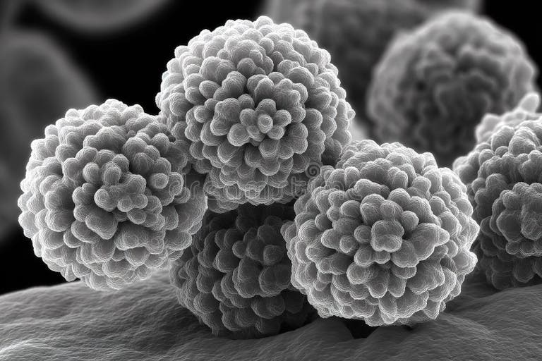 Microscopic View of Spherical Bacteria Clusters Under High ...