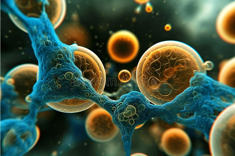 Microscopic View Stem Cells Stock Illustration - Illustration of health ...