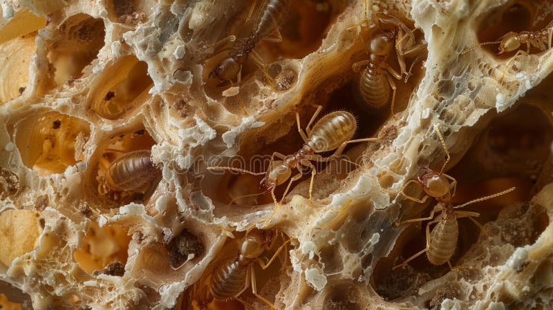 A Microscopic View of a Termite Colony Revealing the Intricate Tunnels ...