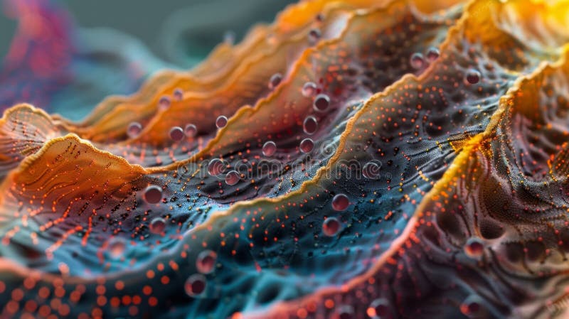 A Microscopic View of Tight Junctions between Skin Cells Forming a ...