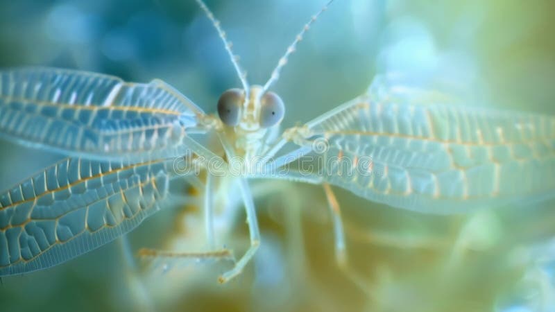 A Microscopic View of a Tiny Aquatic Insect with Its Long Segmented ...