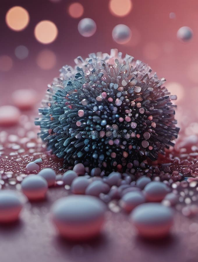 Microscopic View of Tiny Plastic Particles in Cosmetics. Generative AI ...