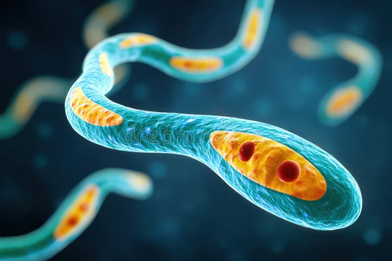 Morfologia Do Trypanosoma Brucei Trypanosoma Brucei Stock