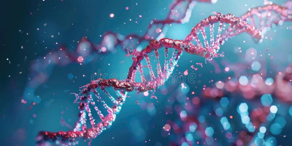 Double Strand DNClose Up stock image. Image of molecular - 376049951