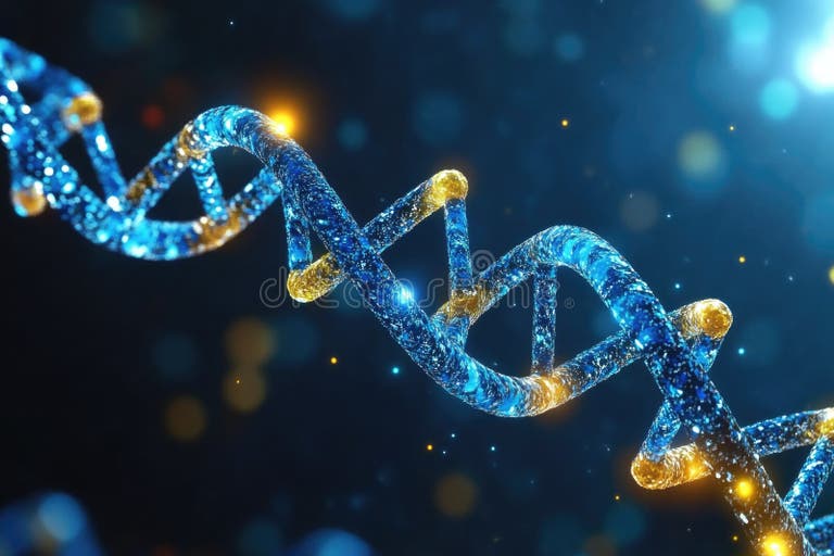 A Microscopic View of Two Complementary Strands of DNA Entwined ...