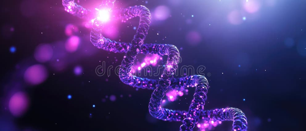 A Microscopic View of Two Strands of DNA Helix Stock Illustration ...